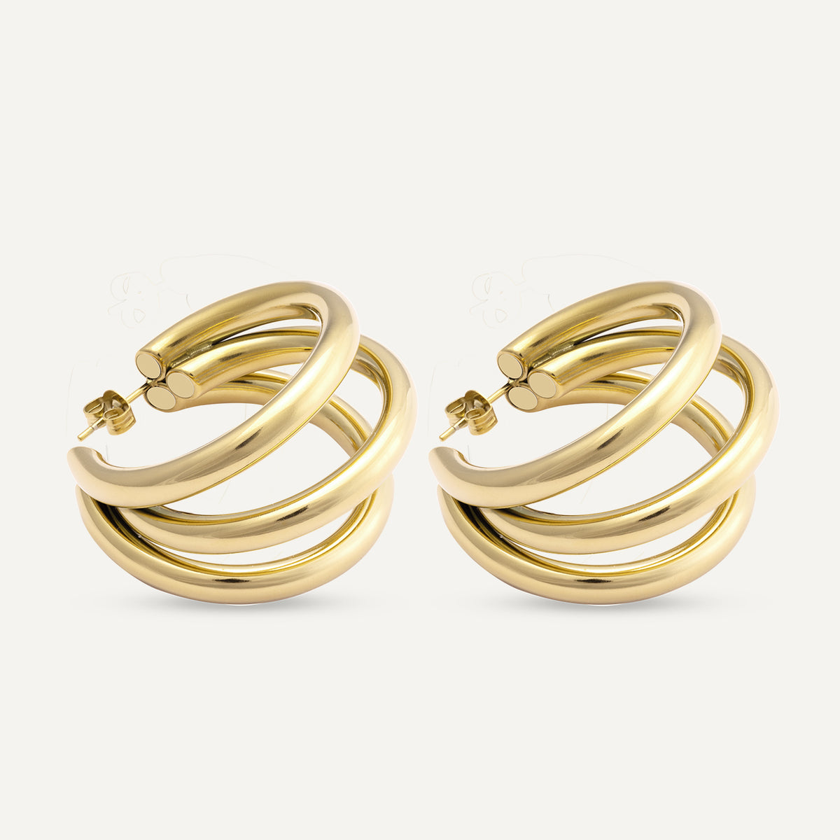 Large Triple Hoop Earrings | Timeless Jewels by Shveta