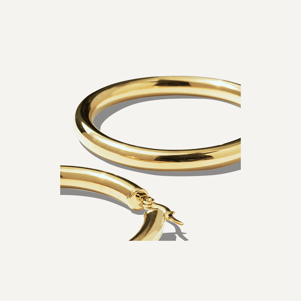 Large 5pm Classic Hoops | Timeless Jewels by Shveta